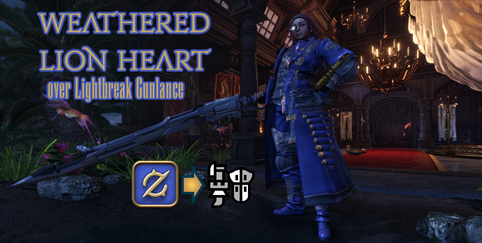 FFXIV - Idealized Bodyguard (ShB Lv80 GNB Gear) [Monster Hunter: World ...