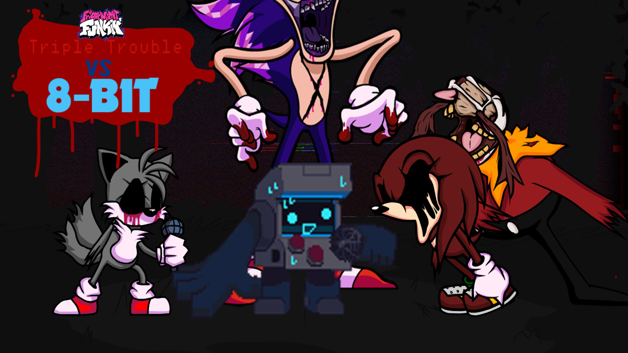 Triple Trouble vs 8-Bit Mod for Friday Night Funkin' | FNF Mods