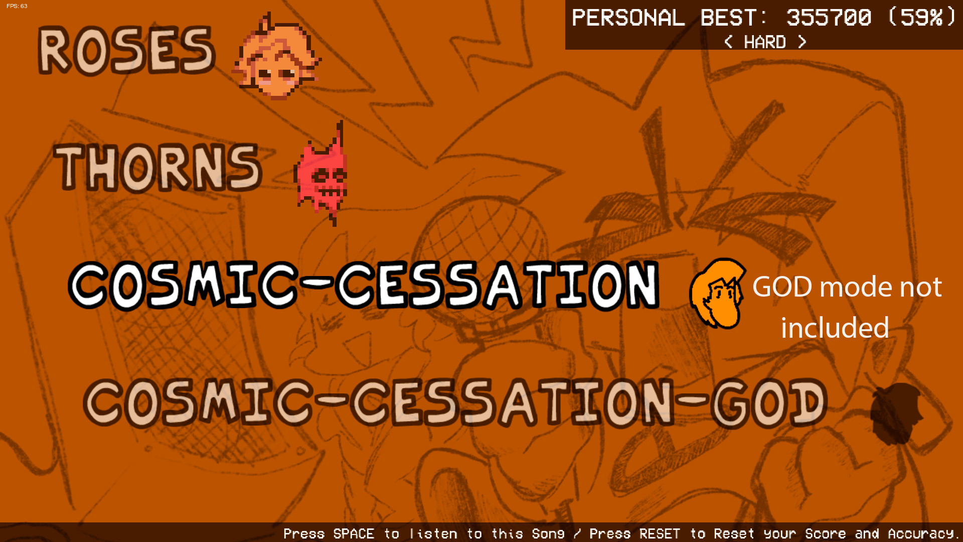 Cosmic Cessation 1k Mod for Friday Night Funkin' | FNF Mods