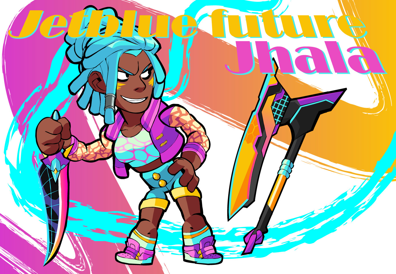 Jetblue Future Jhala Mod for Brawlhalla | BHalla Mods