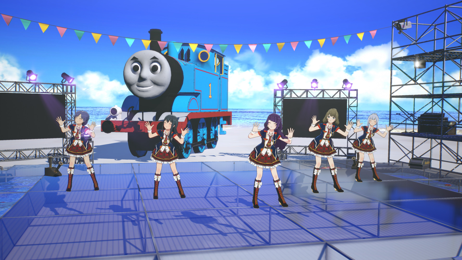 Thomas the Tank Engine on Sandy Beach Mod for THE IDOLM@STER STARLIT ...