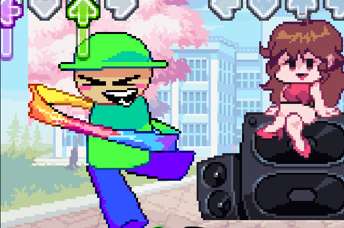 Pixelated Bandu Sprites Mod for Friday Night Funkin' | FNF Mods