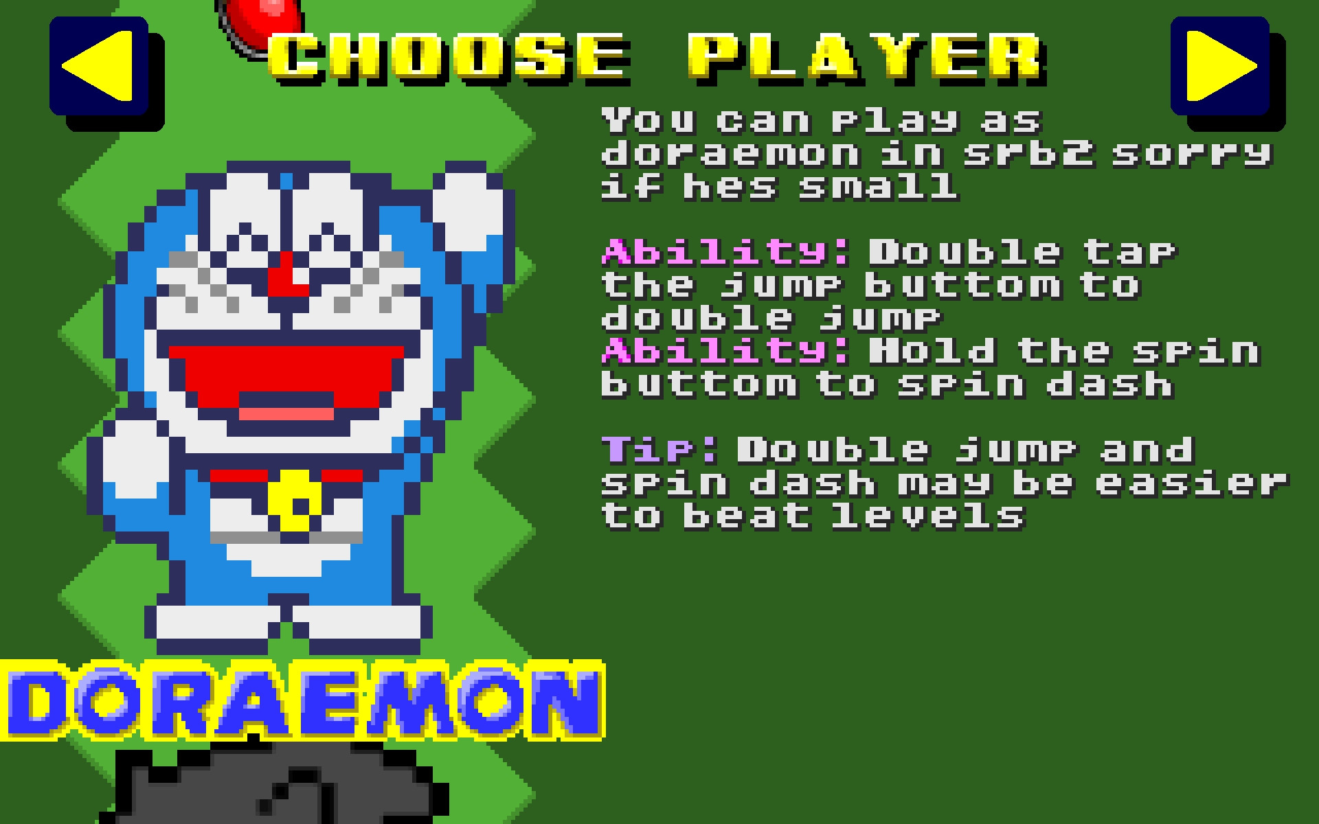 Doraemon Mod for Sonic Robo Blast 2 | SRB2 Mods