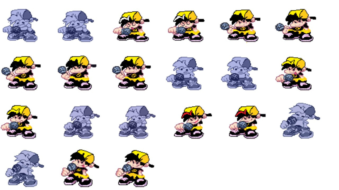 gold bf over pixel bf Mod for Friday Night Funkin' | FNF Mods