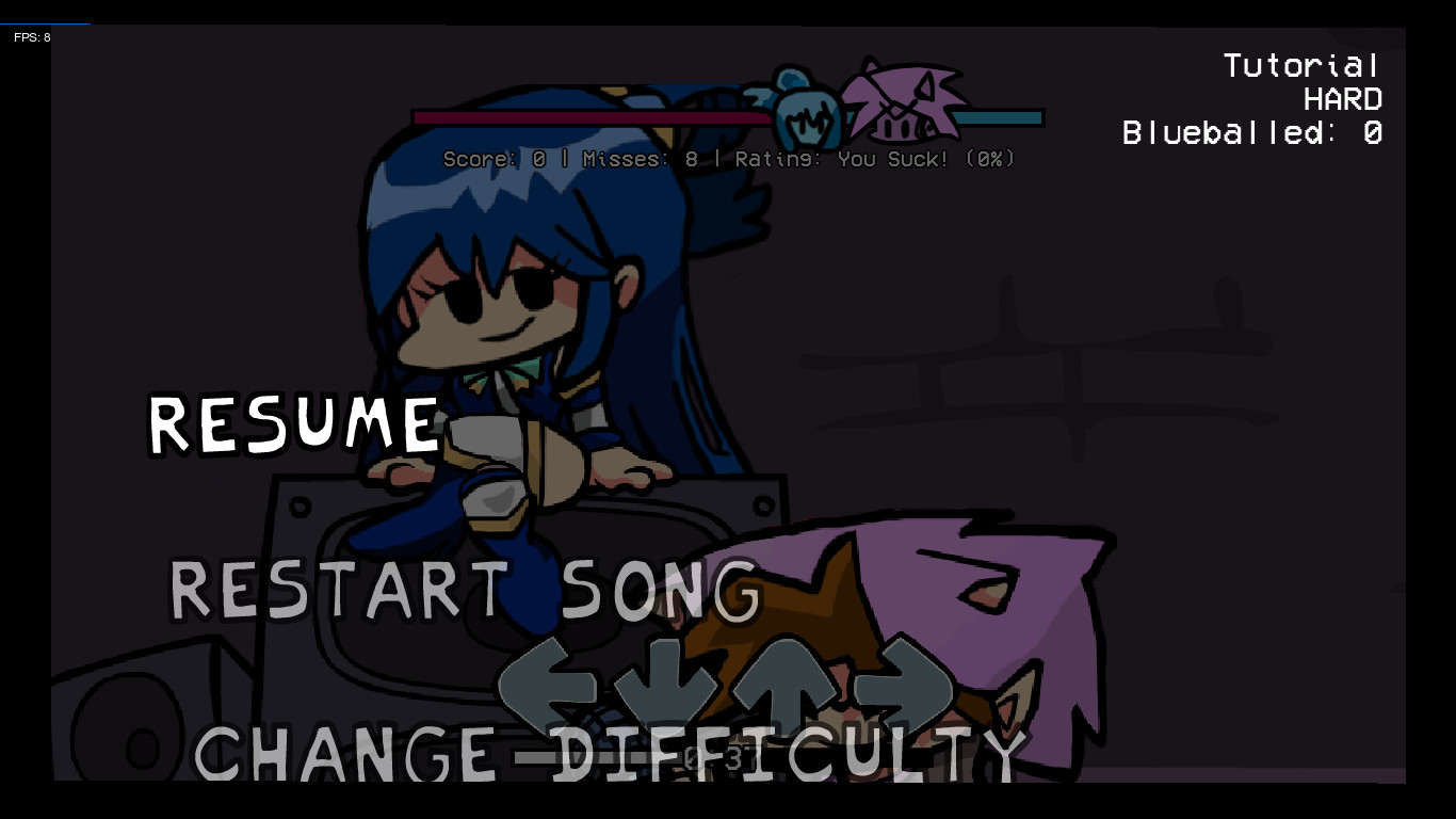 Aqua (Konosuba) over Girlfriend Mod for Friday Night Funkin' | FNF Mods