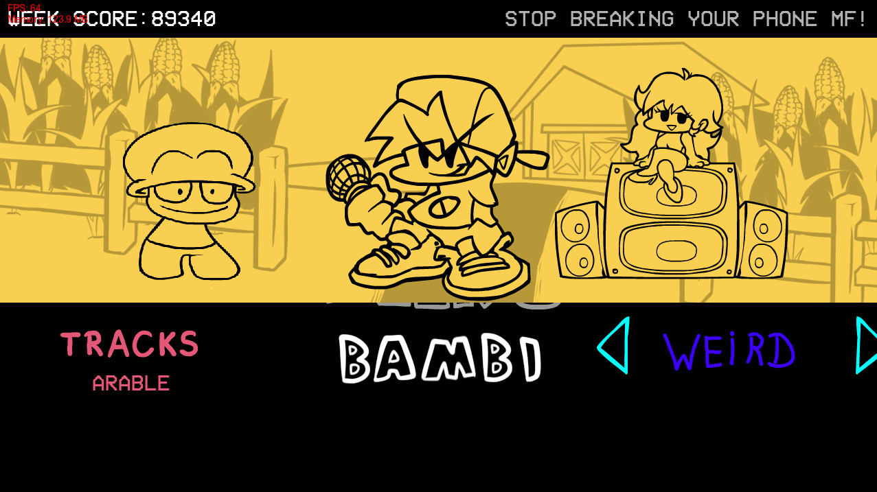 VS. Bambi: Arable W version Mod for Friday Night Funkin' | FNF Mods