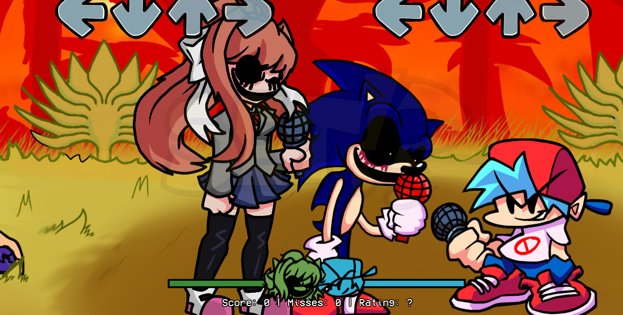 Monika.exe X Sonic.exe Dual Mix [Friday Night Funkin'] [Mods]