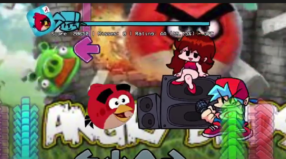 V.S Red from angry birds Mod for Friday Night Funkin' | FNF Mods