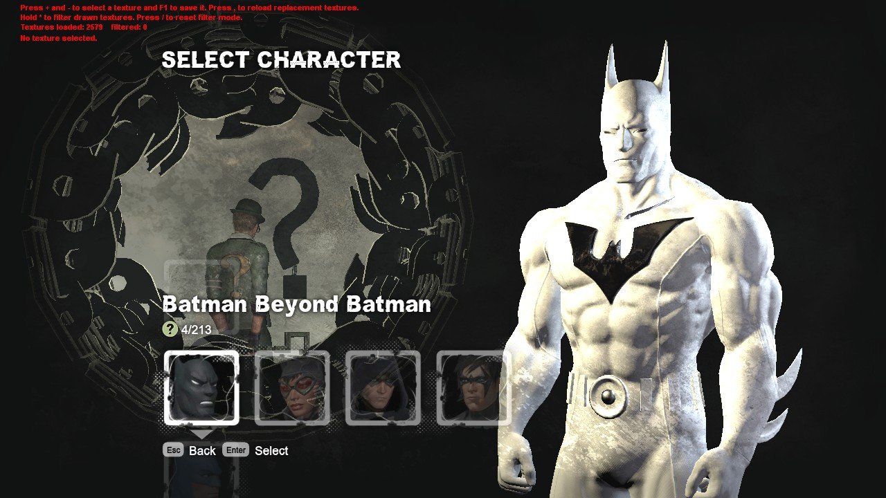 White And Black Batman Beyond Mod for Batman: Arkham City | B:AC Mods