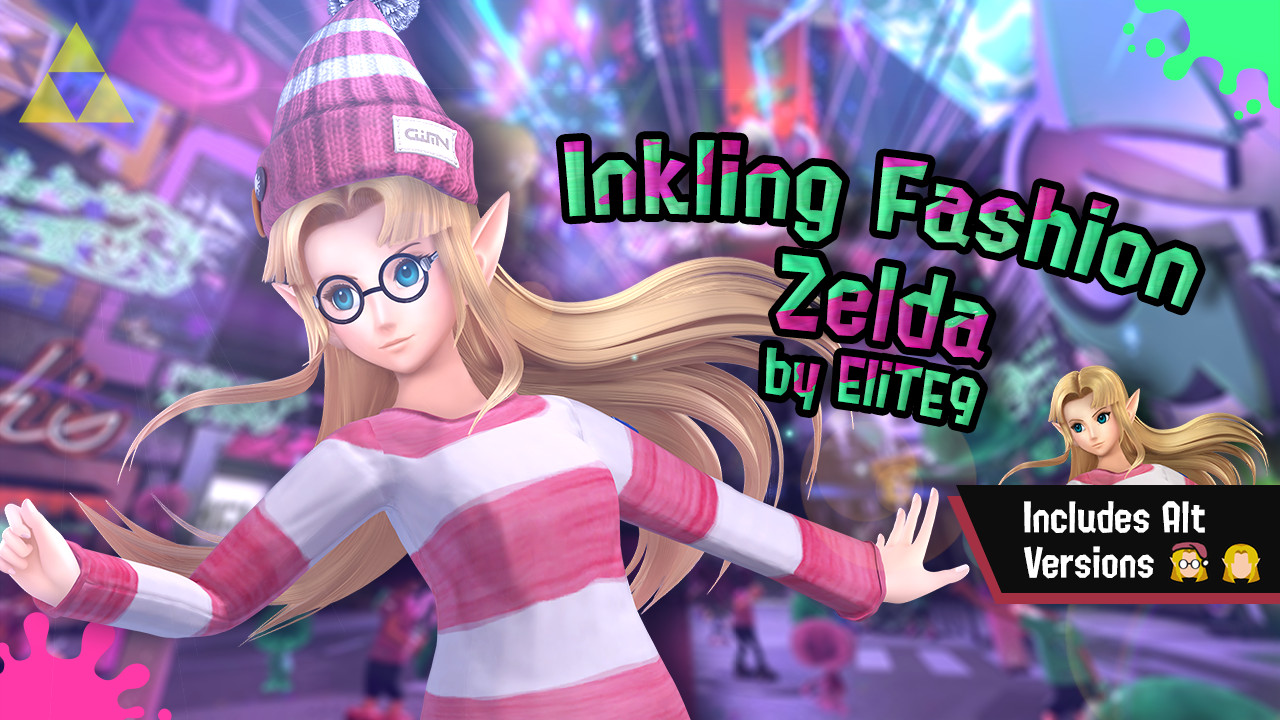 Inkling Fashion Zelda Mod for Super Smash Bros. Ultimate | SSBU Mods