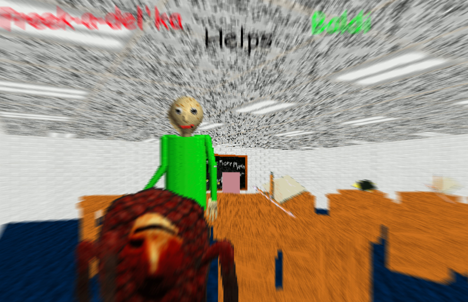 Freek-a-del'ka helps Baldi [Baldi's Basics] [Mods]