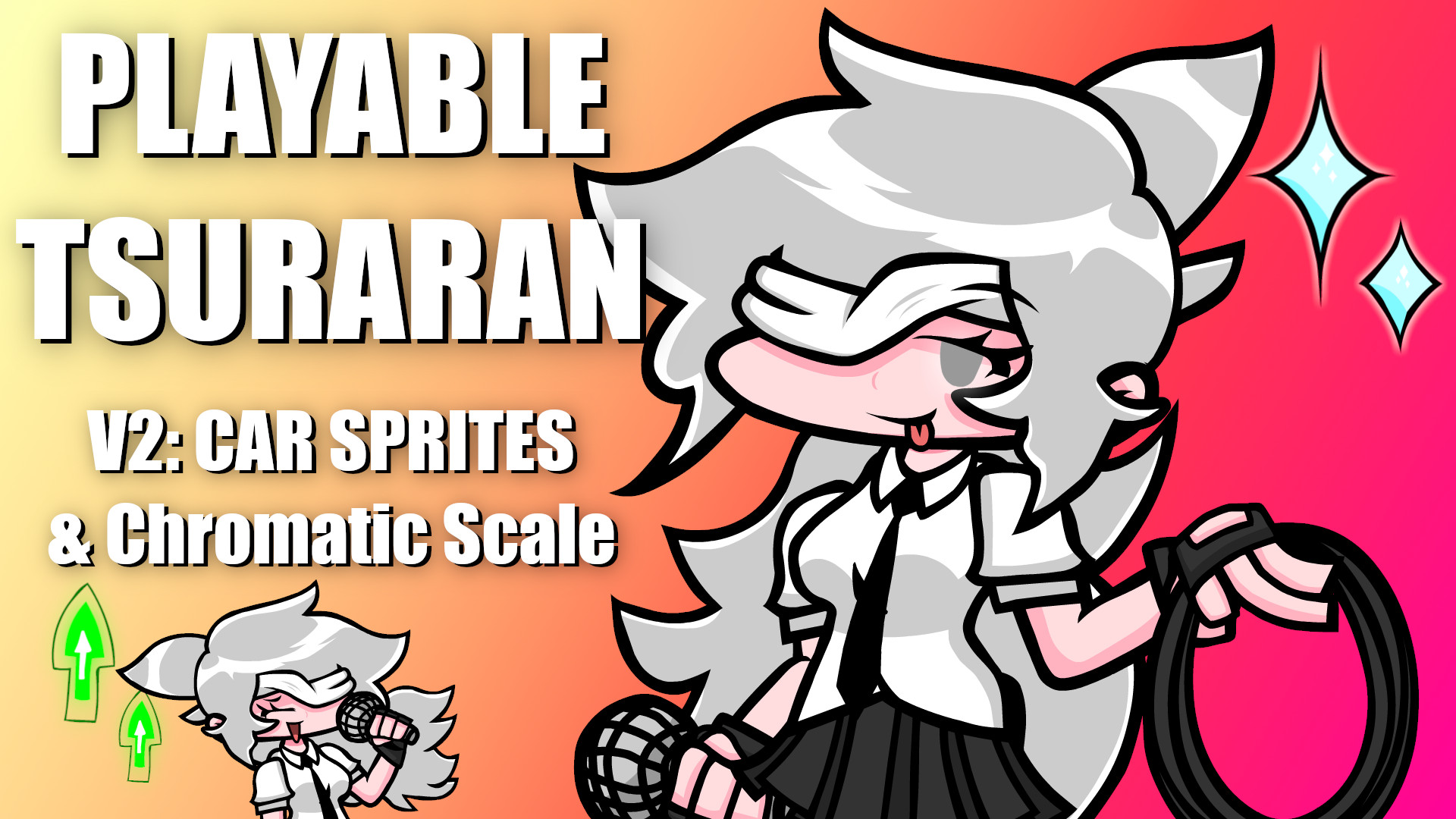 Playable Tsuraran (Fanmade) V3 Mod for Friday Night Funkin' | FNF Mods