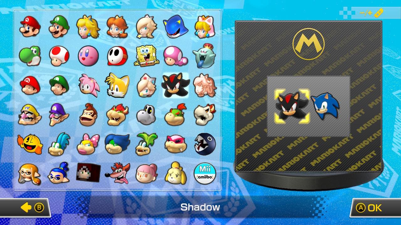 Shadow the Hedgehog UI Mod for Mario Kart 8 Deluxe | MK8D Mods