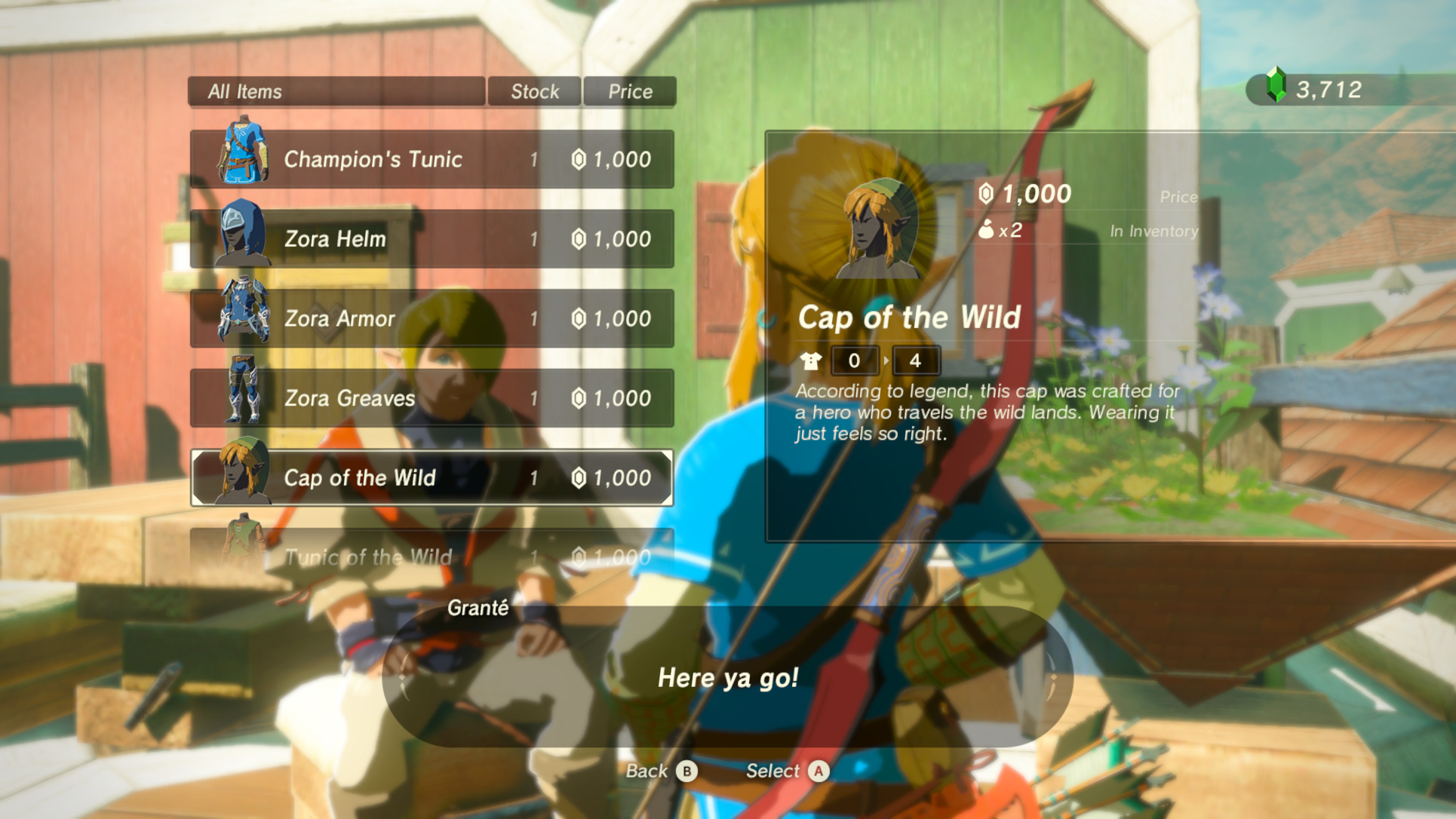 Grante's Shop - More Armors Mod for The Legend of Zelda: Breath of the ...