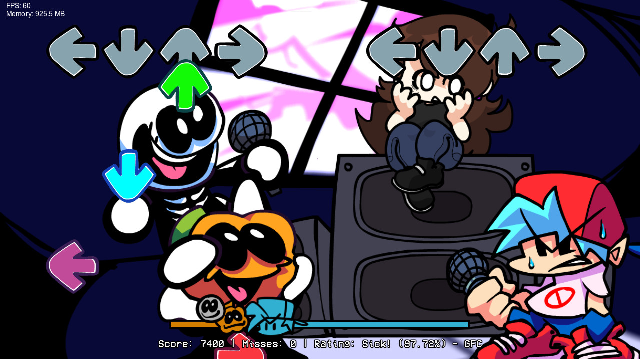 Cyan over Girlfriend [Friday Night Funkin'] [Mods]