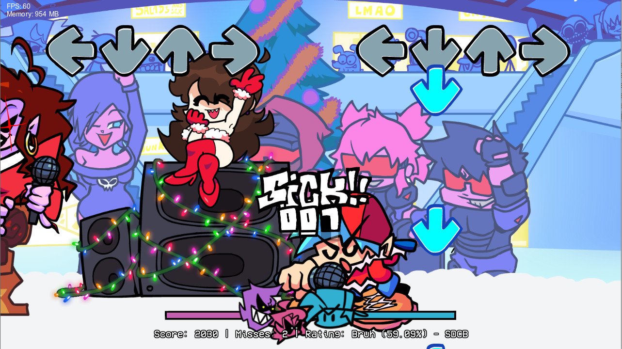 Cyan over Girlfriend [Friday Night Funkin'] [Mods]