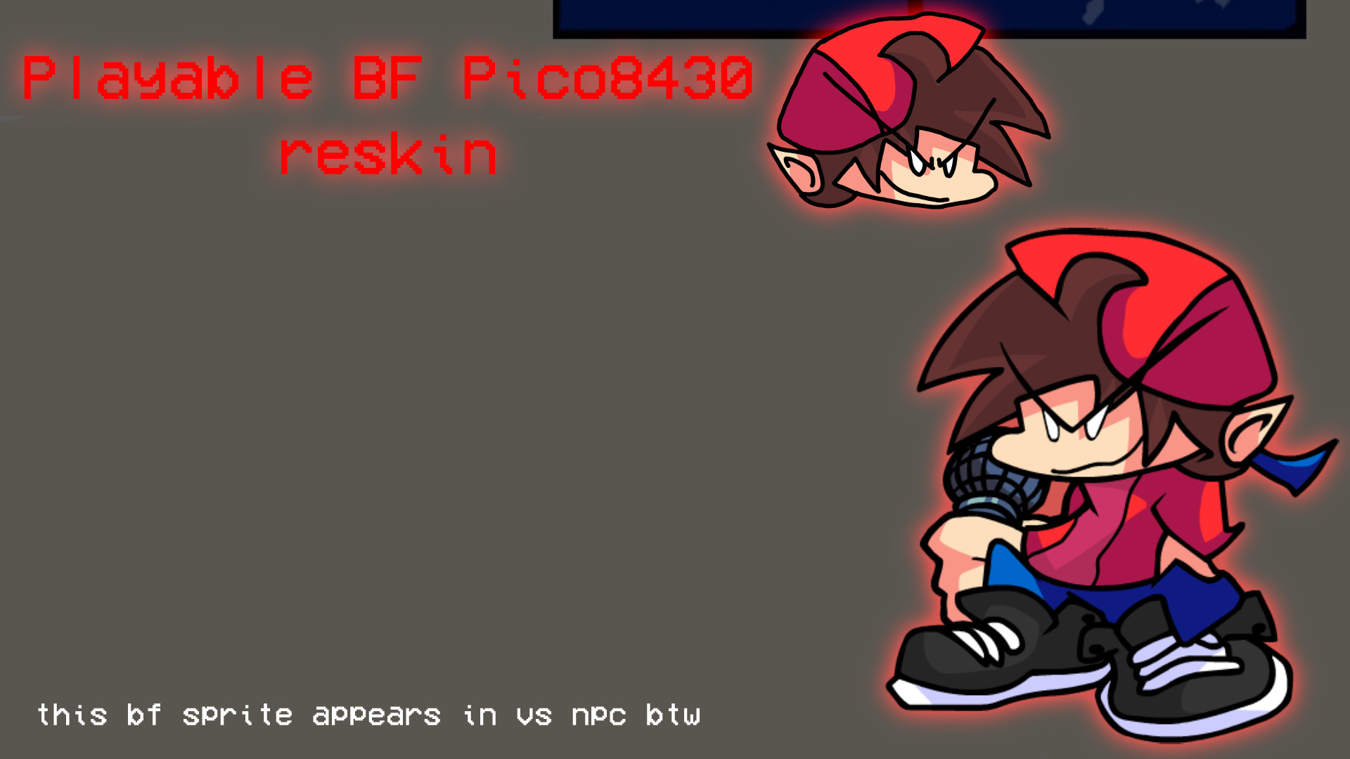 Playable Pico8430 BF Reskin (v1) Mod for Friday Night Funkin' | FNF Mods