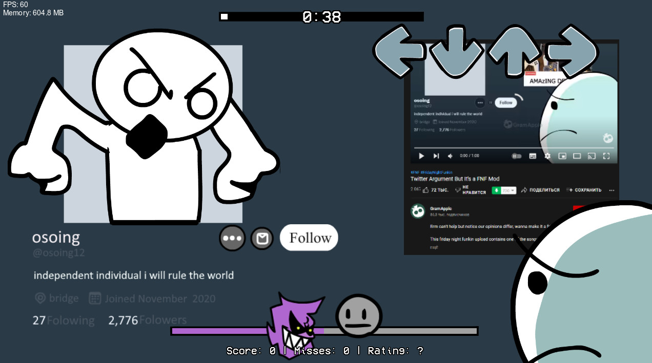 FNF vs Twitter Arguments PORT for PSYCH ENGINE [Friday Night Funkin ...