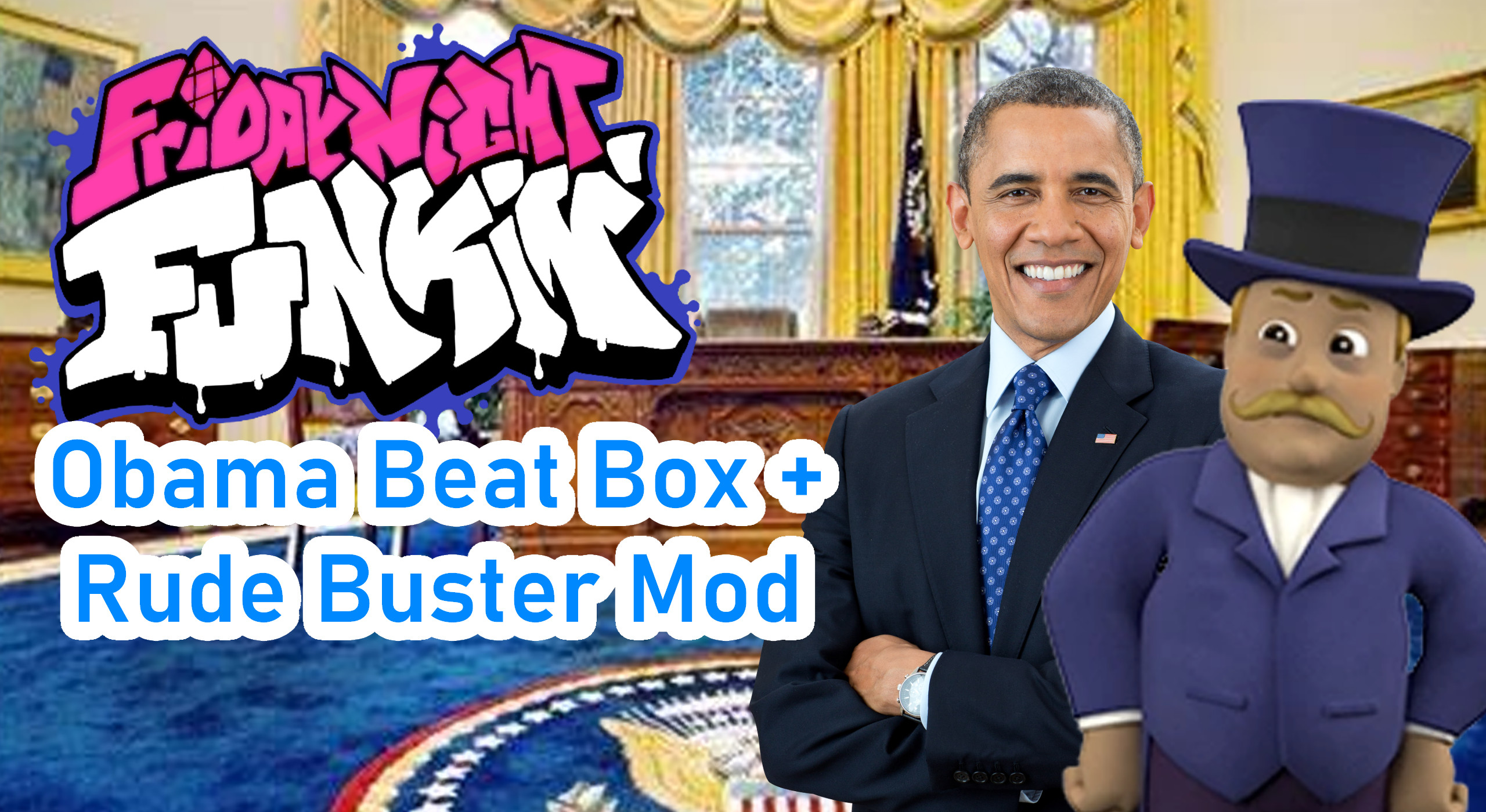 FNF Obama Beat Box + Rude Buster Mod Mod for Friday Night Funkin' | FNF ...