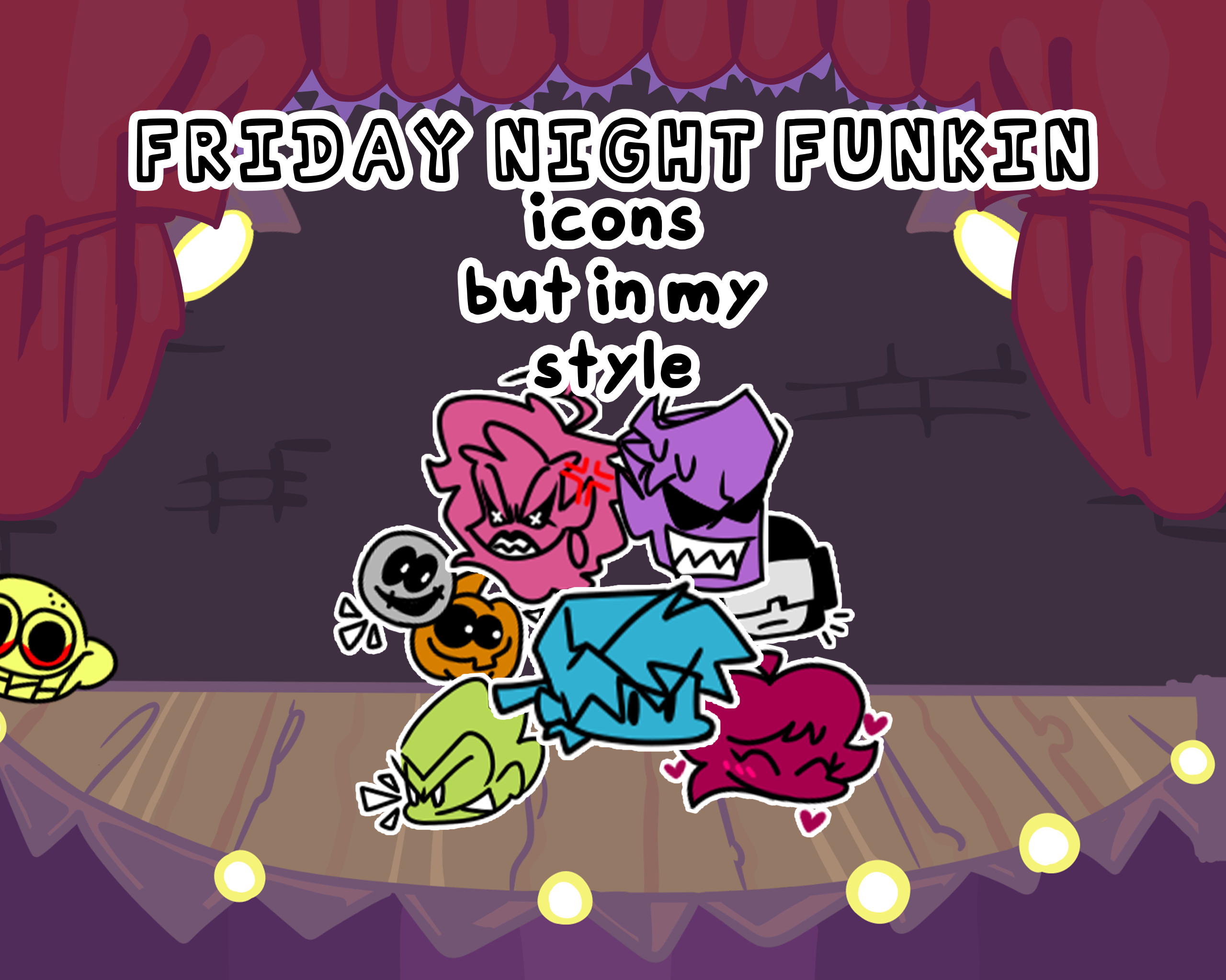 Fnf Icons but in my style Mod for Friday Night Funkin' | FNF Mods