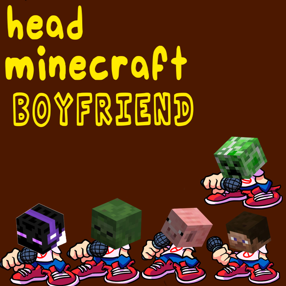 head minecraft BOYFRIEND [Friday Night Funkin'] [Mods]