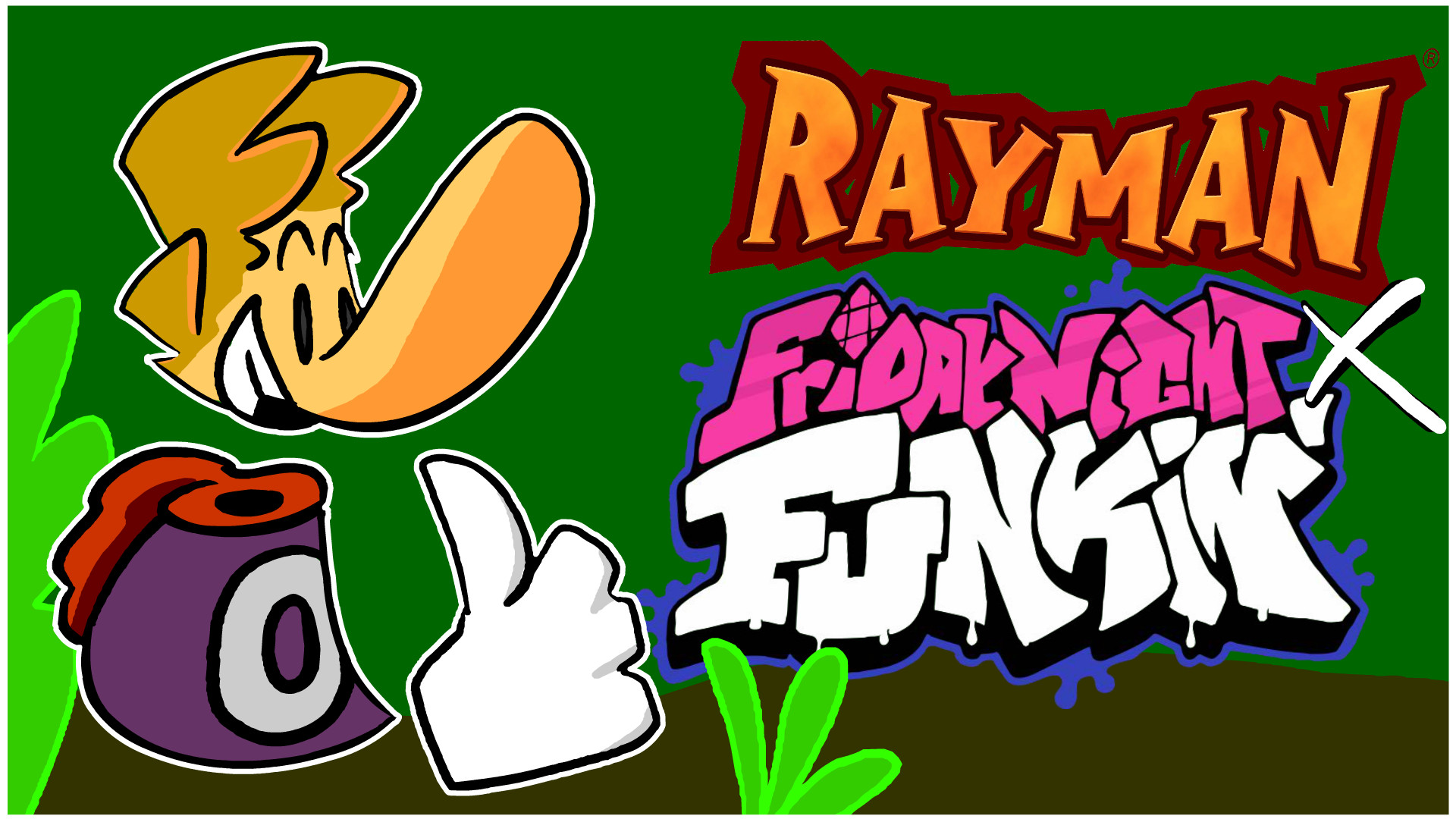 Rayman Mod - 1upCartoons Lums Song [FAN MADE] [Friday Night Funkin'] [Mods]