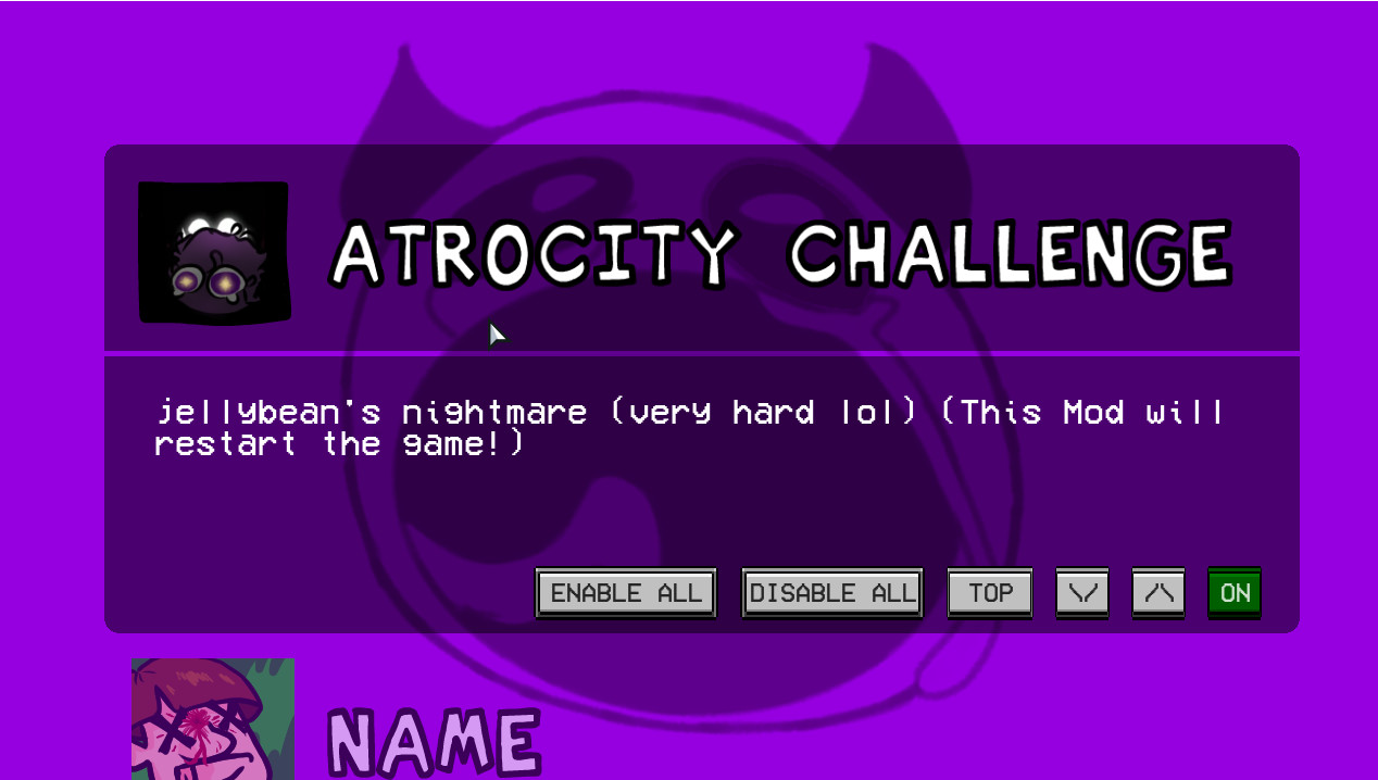 FNF: Atrocity Challenge(REMAKE) Mod for Friday Night Funkin' | FNF Mods