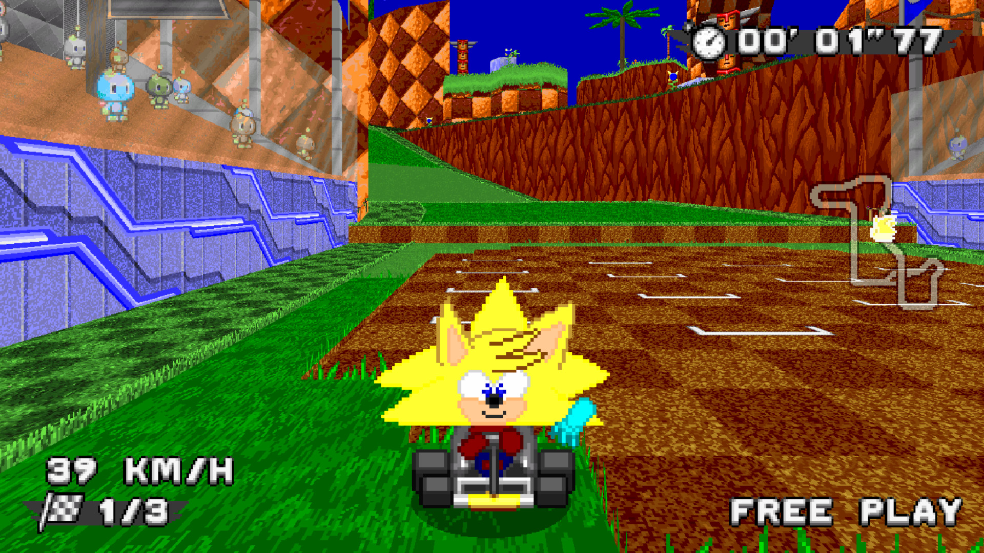 Multicolor The Hedgehog [Sonic Robo Blast 2 Kart] [Mods]
