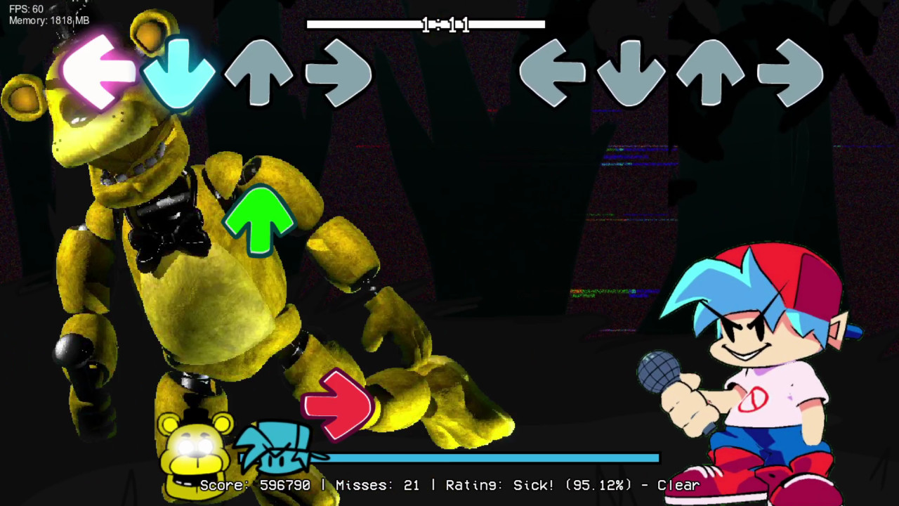 FNAF 1 trouble Mod for Friday Night Funkin' | FNF Mods