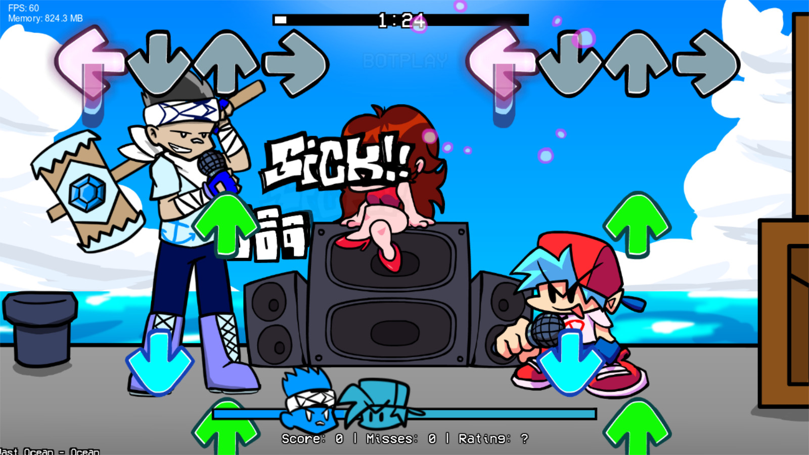 FNF vs Luke=J=Break Midsummer Harbor[v1.0] [Friday Night Funkin'] [Mods]