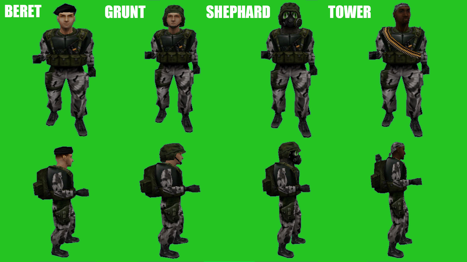 (OF,HL,BS,D)HD Default Grunt with rolled up sleeve Mod for Half-Life ...