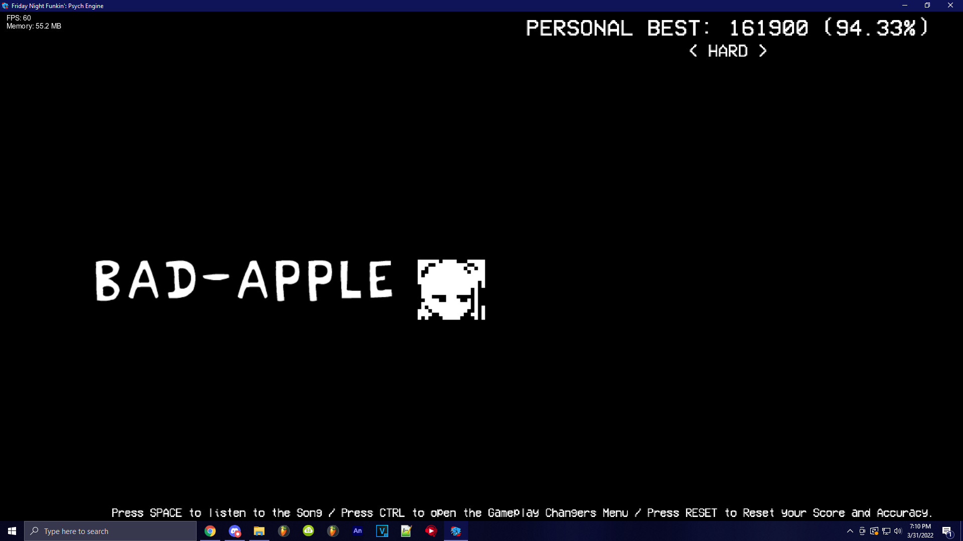 Senpai and Monika sing Bad Apple Mod for Friday Night Funkin' | FNF Mods
