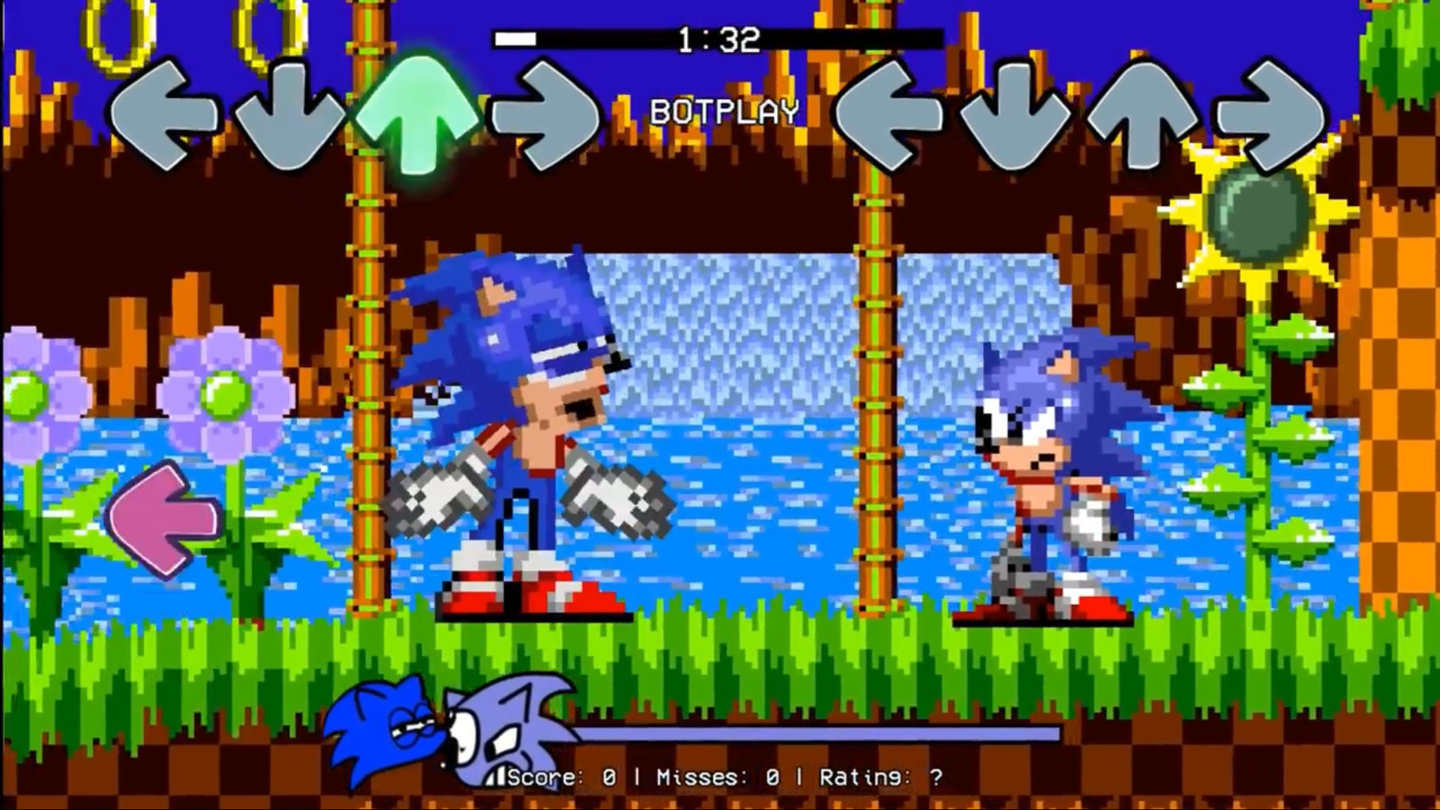 Ordinary sonic over boyfriend Mod for Friday Night Funkin' | FNF Mods