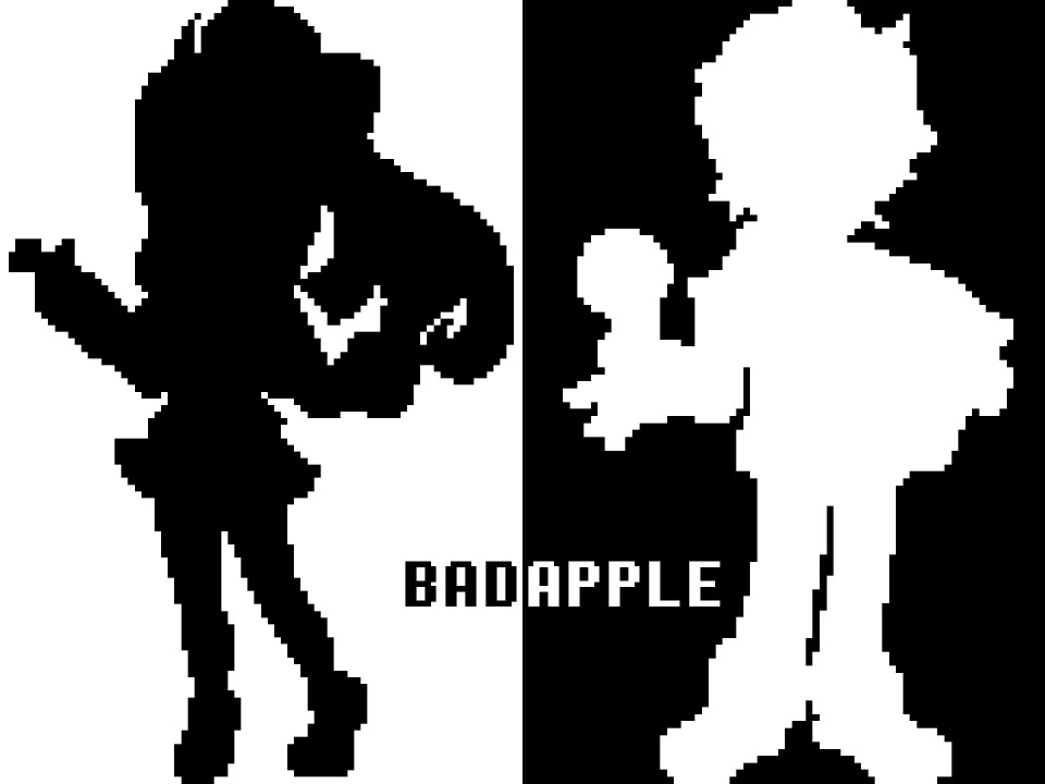 Senpai and Monika sing Bad Apple Mod for Friday Night Funkin' | FNF Mods