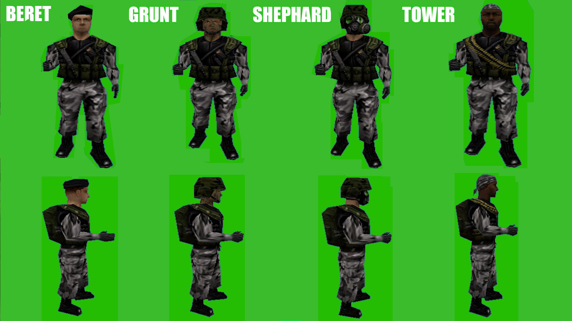 (OF,HL,BS,D)LD Default Grunt with rolled up sleeve Mod for Half-Life ...