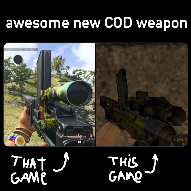 awesome new COD weapon Mod for Counter-Strike 1.6 | CS1.6 Mods