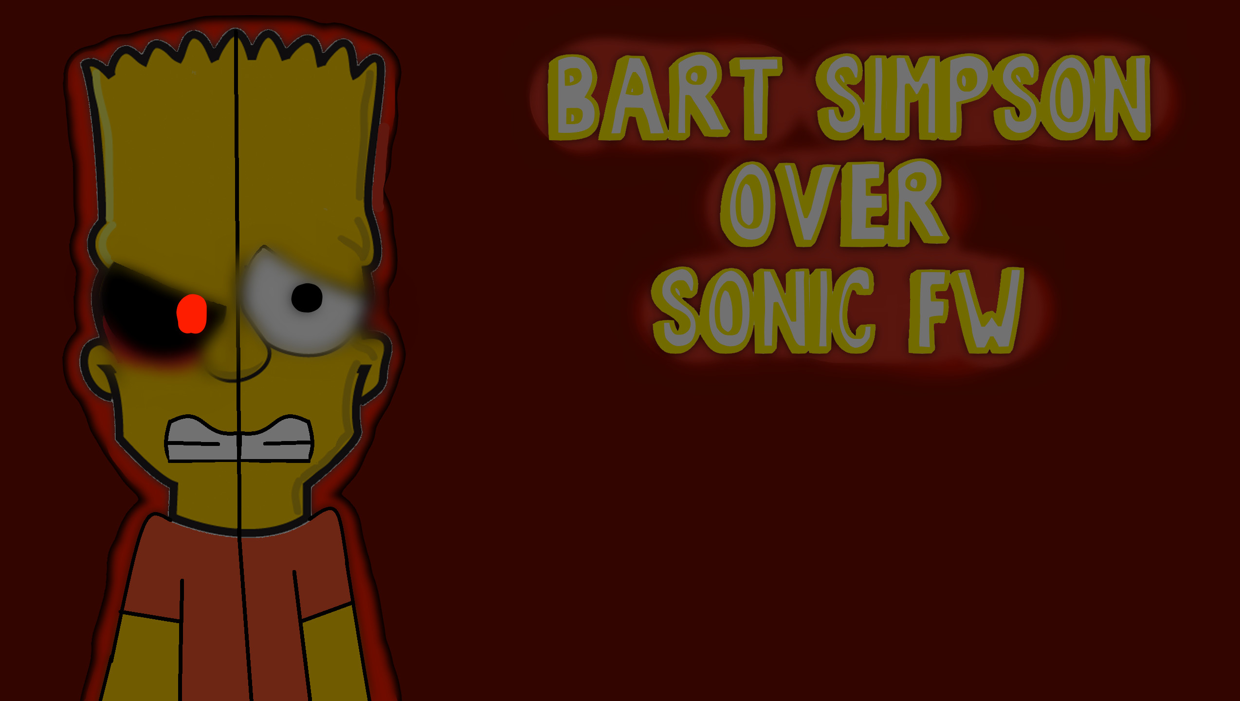 bart simpson over sonic fw [Friday Night Funkin'] [Mods]
