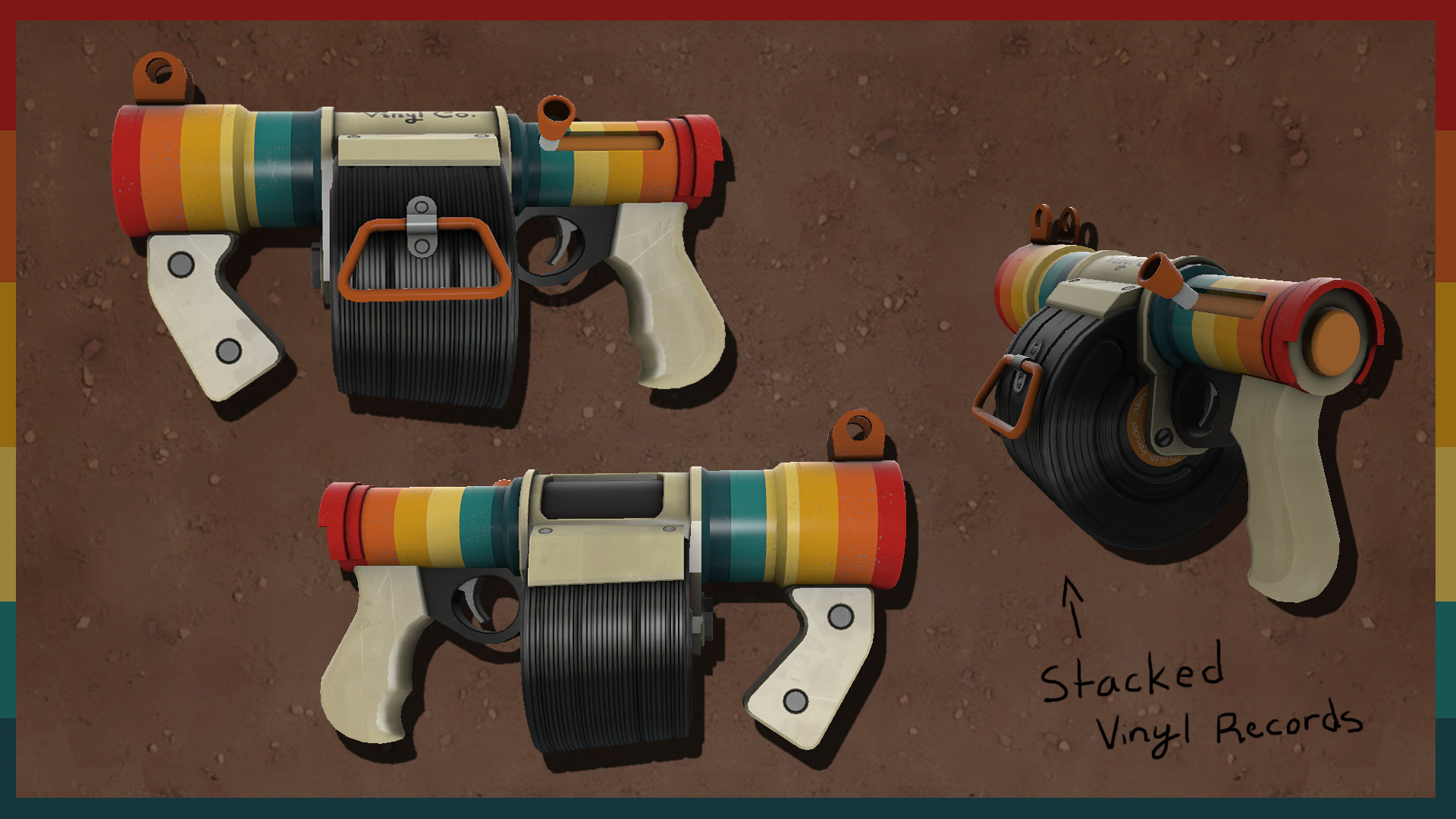 Vinyl Record Stickybomb Launcher [Team Fortress 2] [Mods]