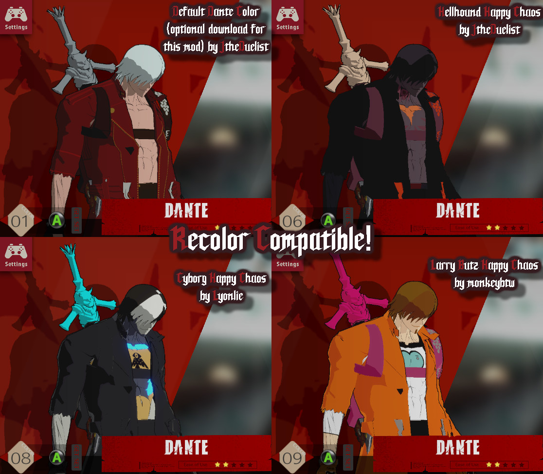 DMC3 Dante Mod for GUILTY GEAR -STRIVE- | GGST Mods