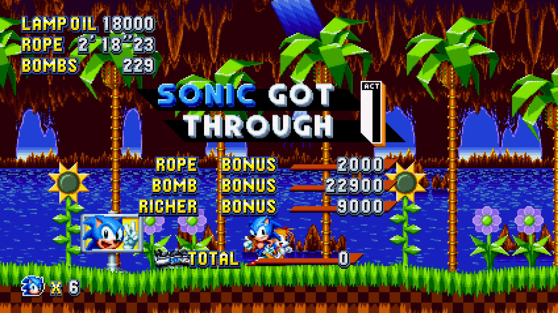 "Lamp Oil Rope Bombs" HUD Mod for Sonic Mania | SM Mods