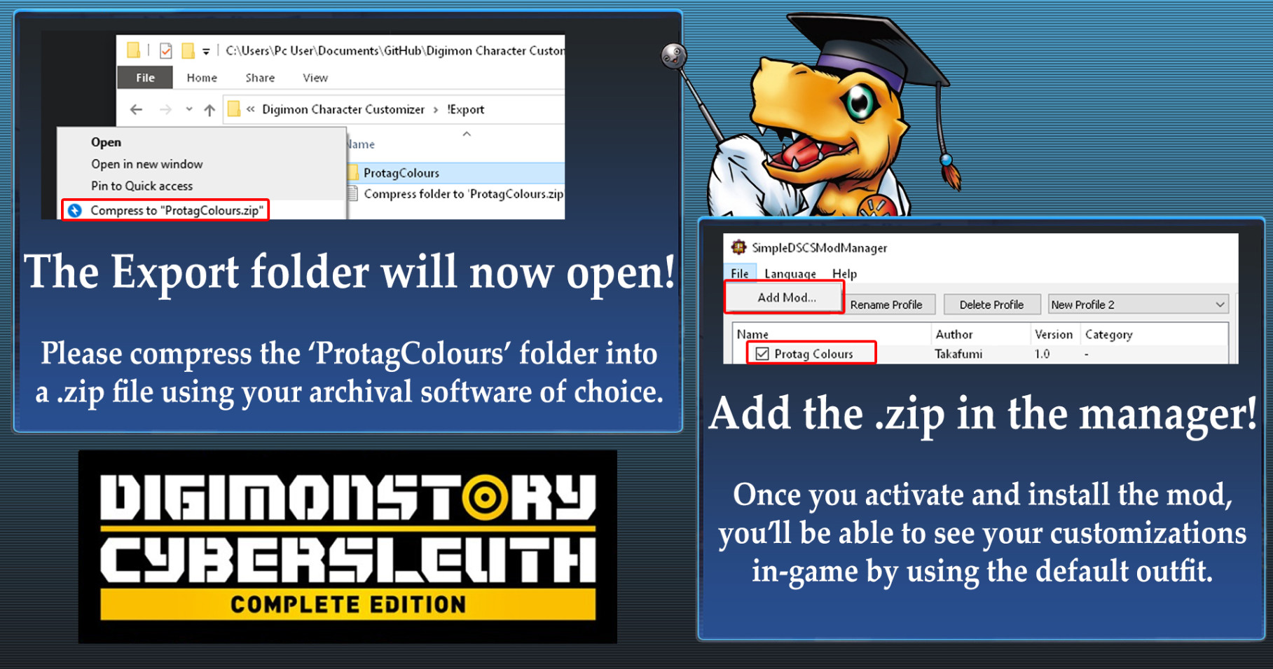 Female Protagonist Customizer Mod for Digimon Story Cyber Sleuth ...