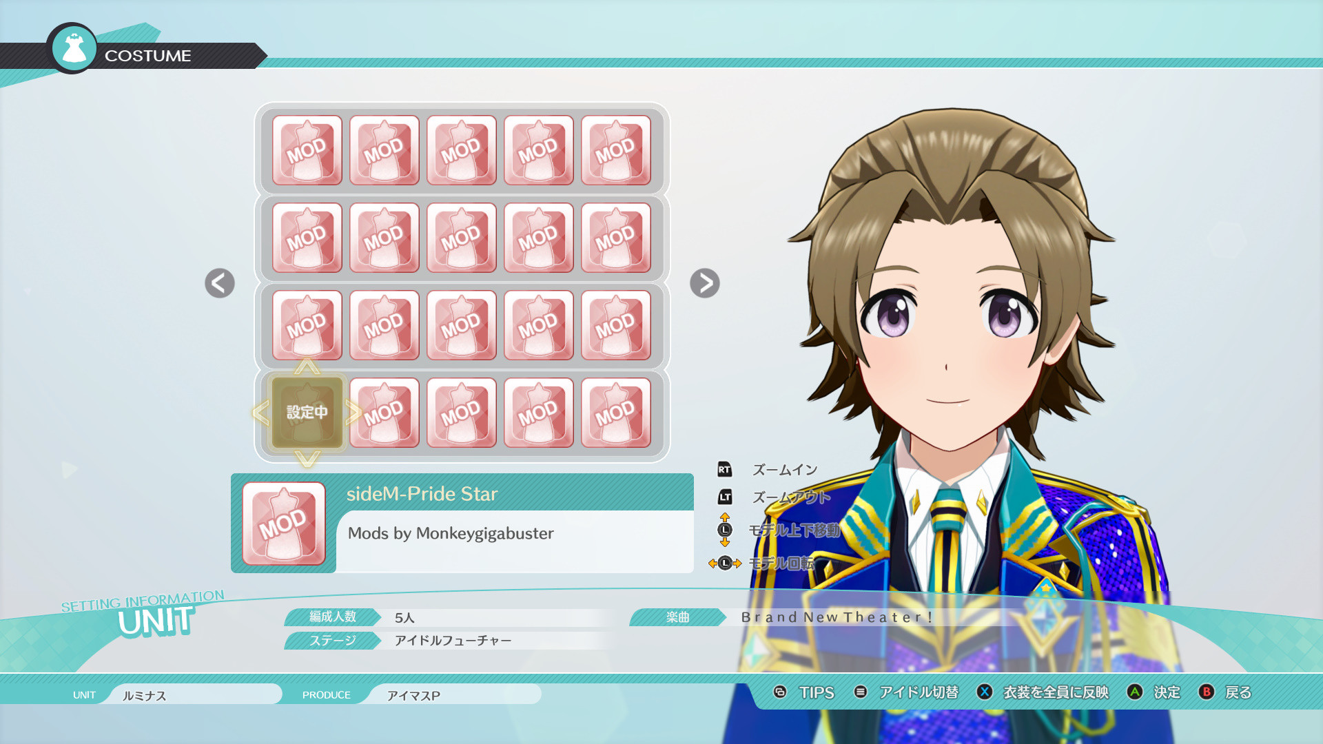 SideM Jiro Yamashita hairstyle for Azusa Mod for THE IDOLM@STER STARLIT ...