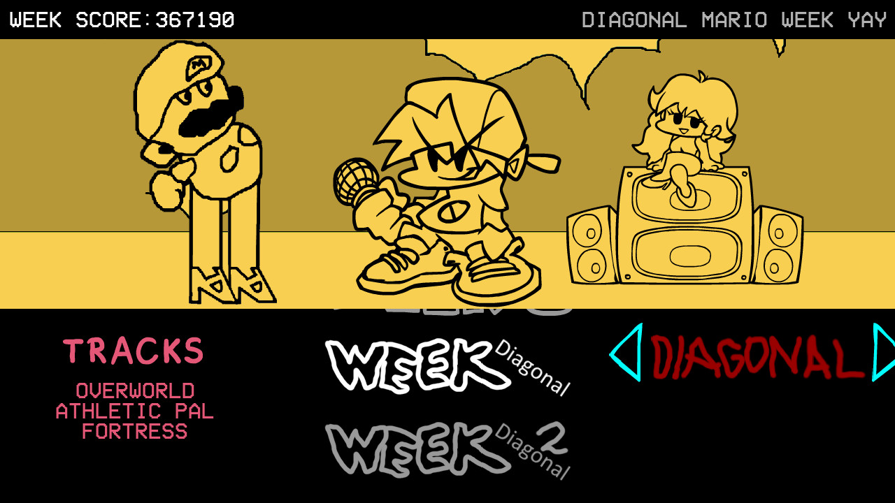 Vs Diagonal Mario And Kochobo Full Week (2.1!) Mod for Friday Night ...