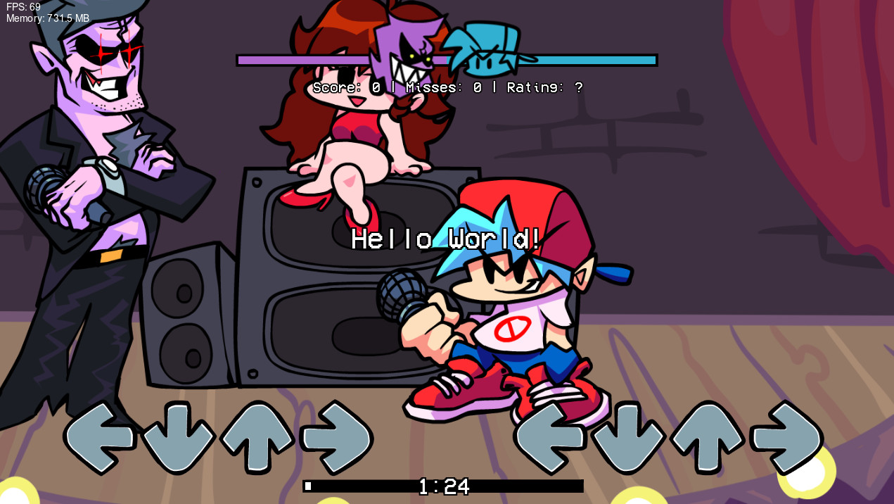 FNF Lyrics Psych engine script event Mod for Friday Night Funkin' | FNF Mods