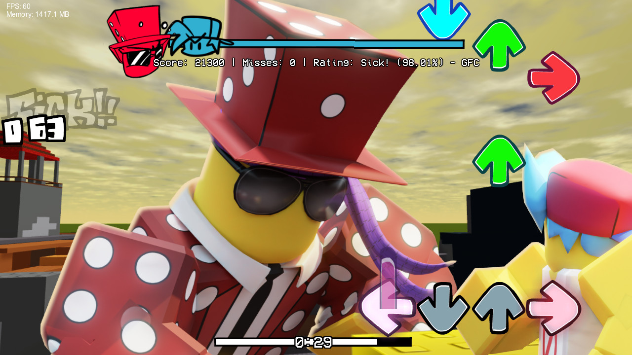 BLOXIAM WALL - Bloxiam over Fourth Wall [Friday Night Funkin'] [Mods]