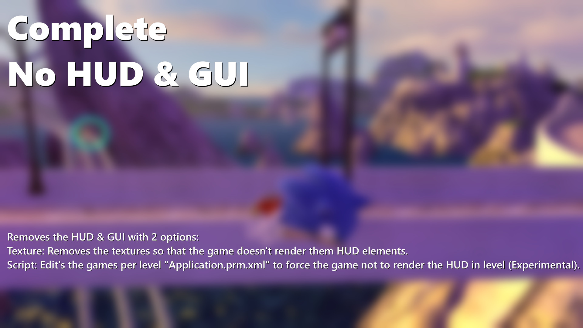 Complete No HUD/GUI Mod for Sonic Unleashed (X360/PS3) | SUHD Mods