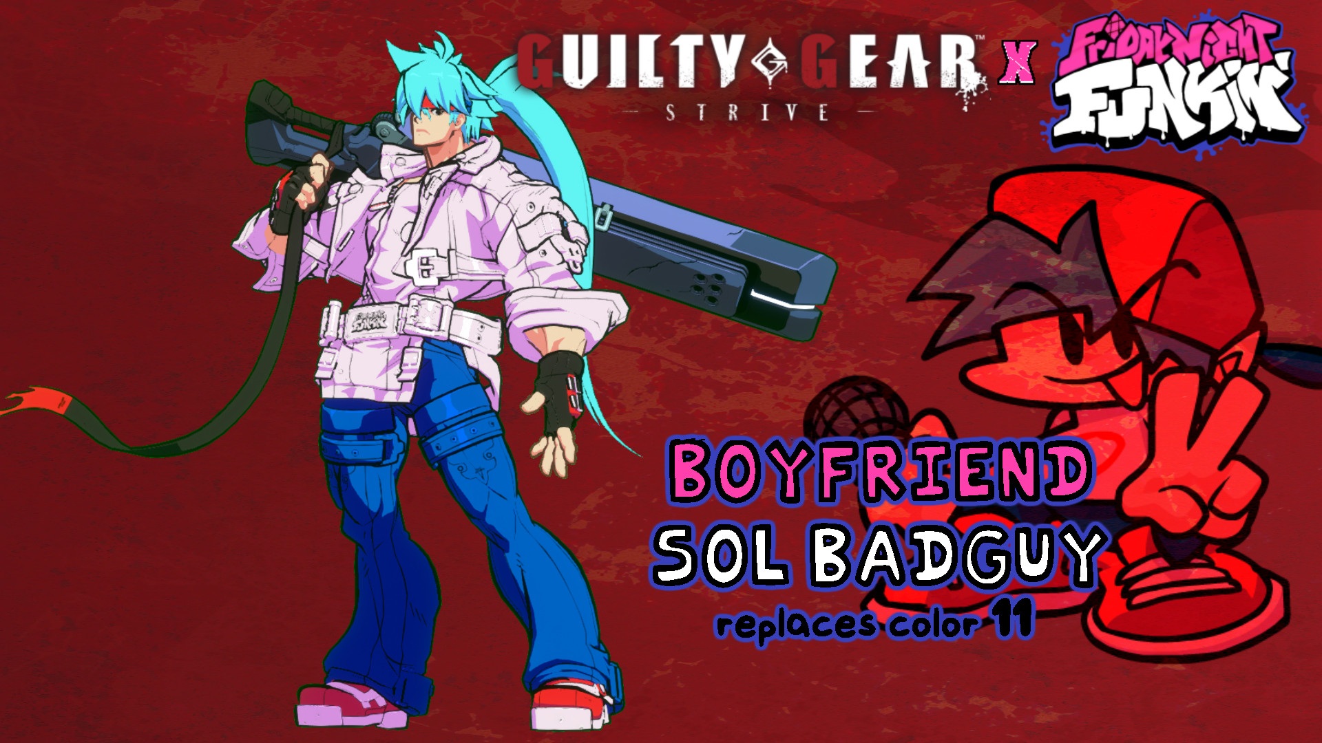 FNF Boyfriend Sol Badguy (Color 11) Mod for GUILTY GEAR -STRIVE- | GGST ...