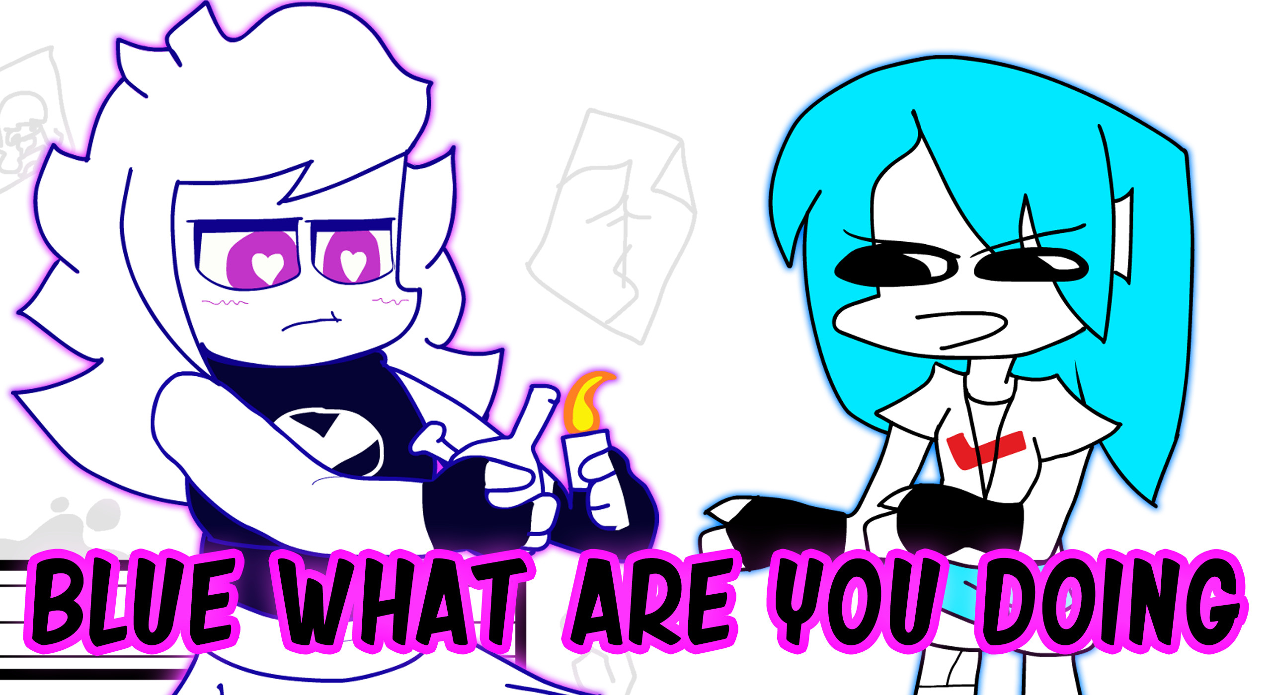 Blue, What are you doing? (But its a FNF Mod) Mod for Friday Night ...