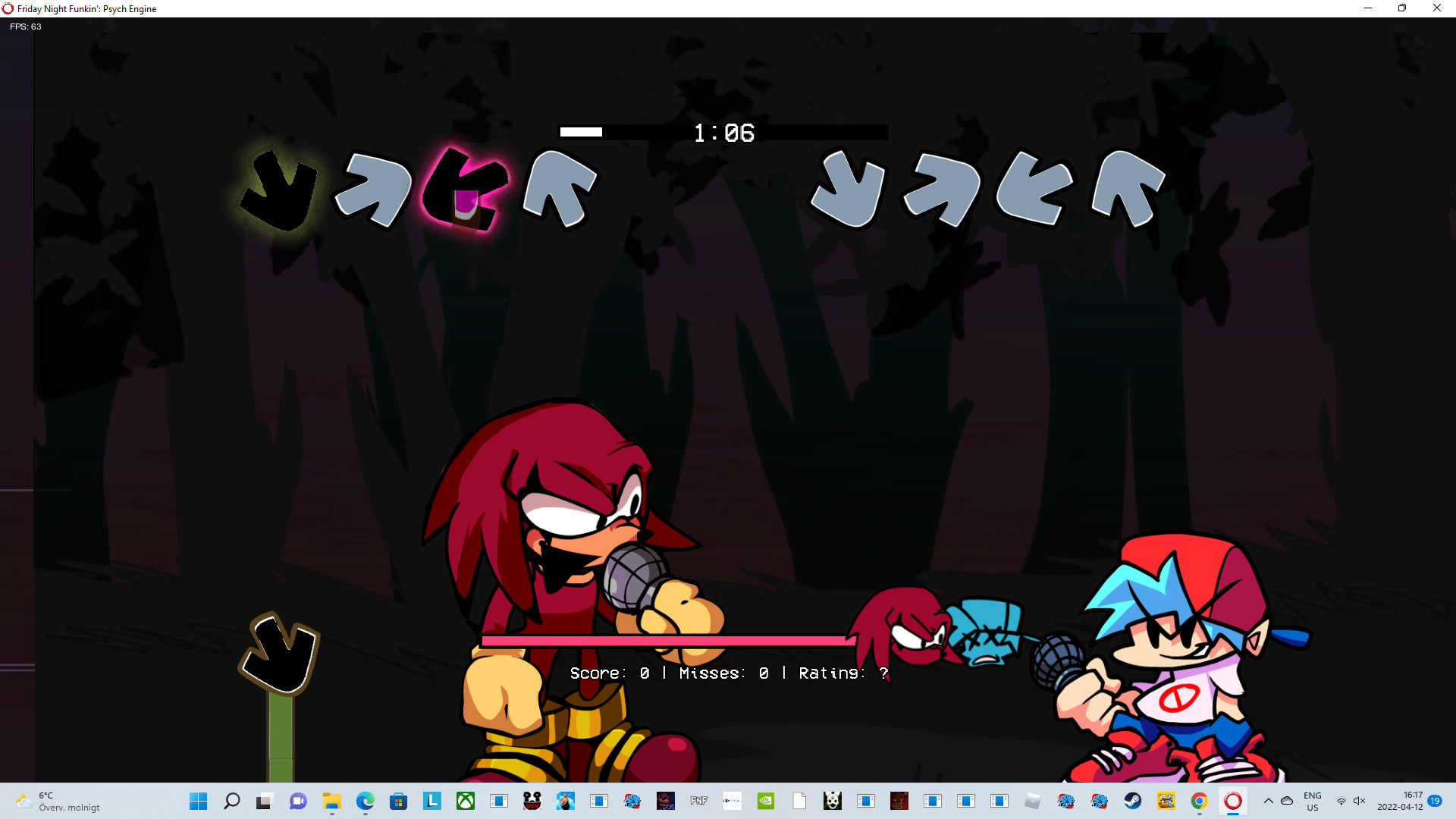 Wechidna Knuckles Demo Mod for Friday Night Funkin' | FNF Mods