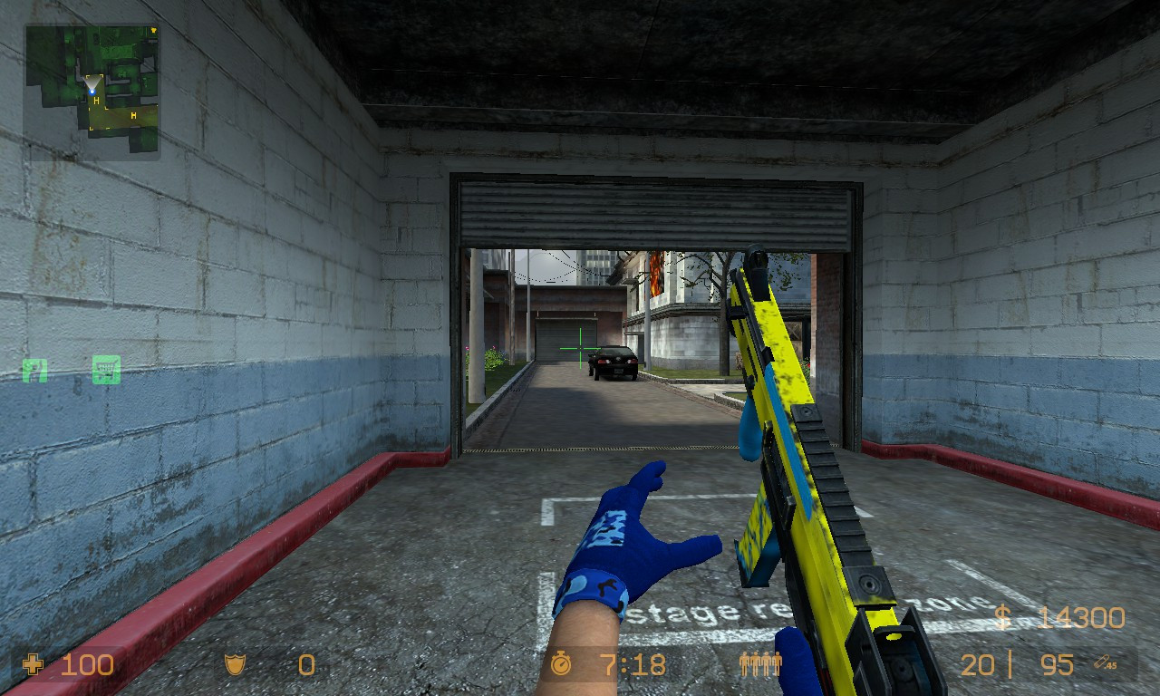 UMP45 Yellow And Blue Camo Mod for Counter-Strike: Source | CS:S Mods